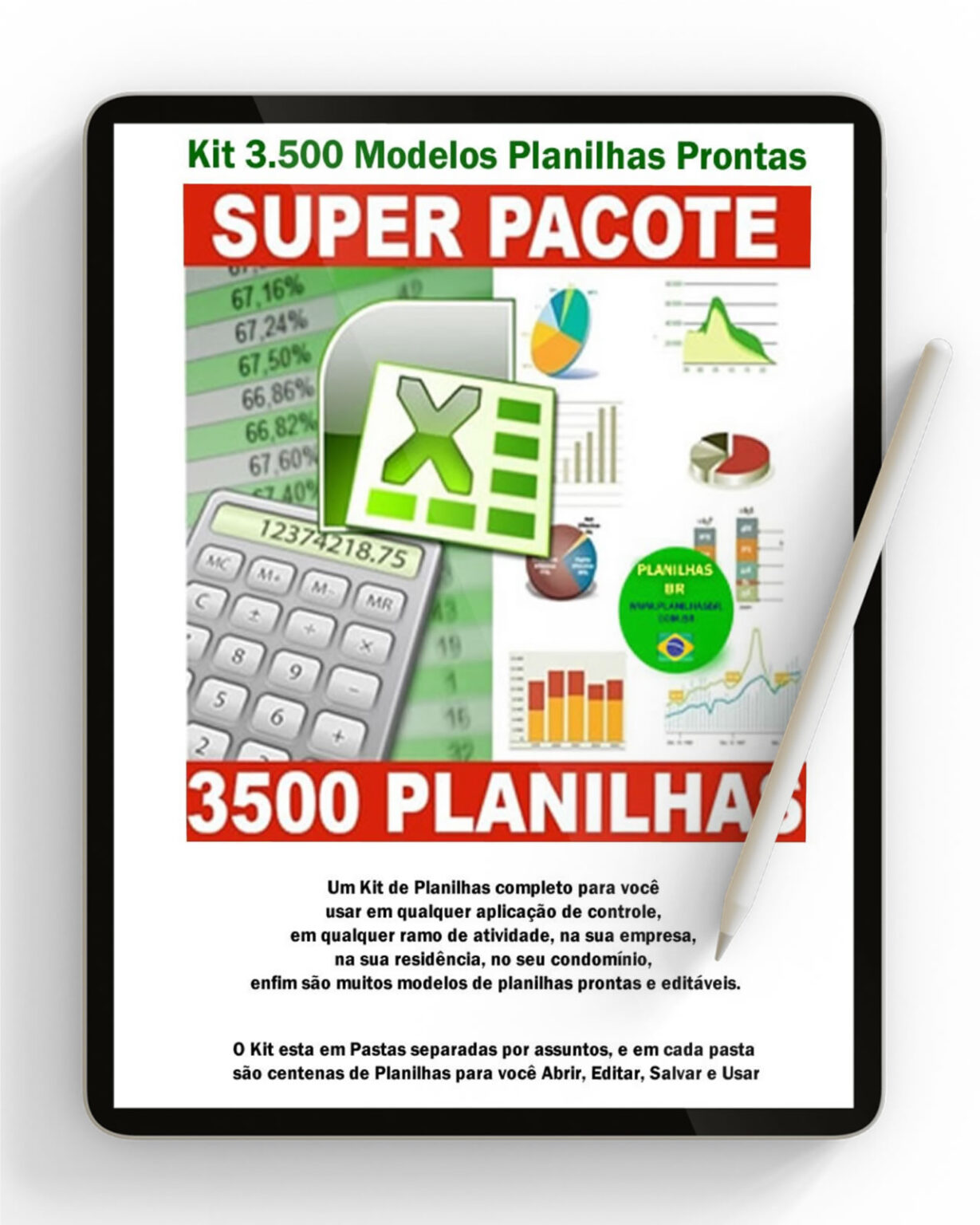 Kit 3500 Modelos Planilhas Prontas – Planilhas Excel com Direitos de ...