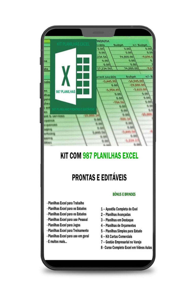 987 Planilhas Excel Prontas – Planilhas Excel com Direitos de Revenda